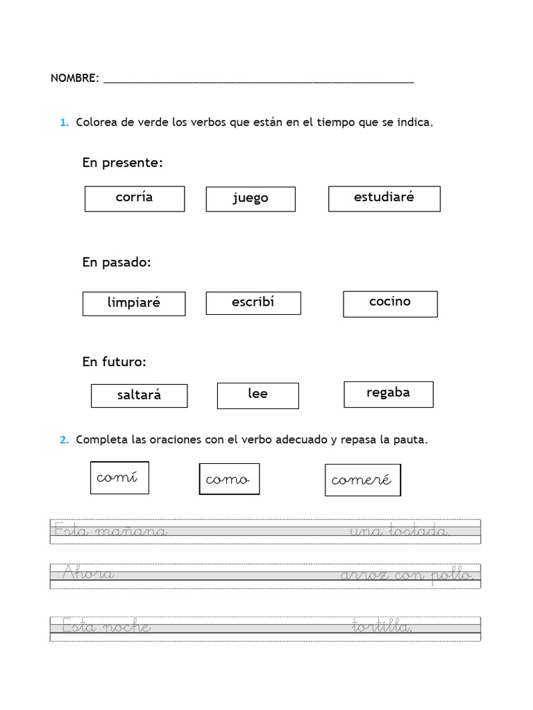 1.presente, Pasado, Futuro. | PDF
