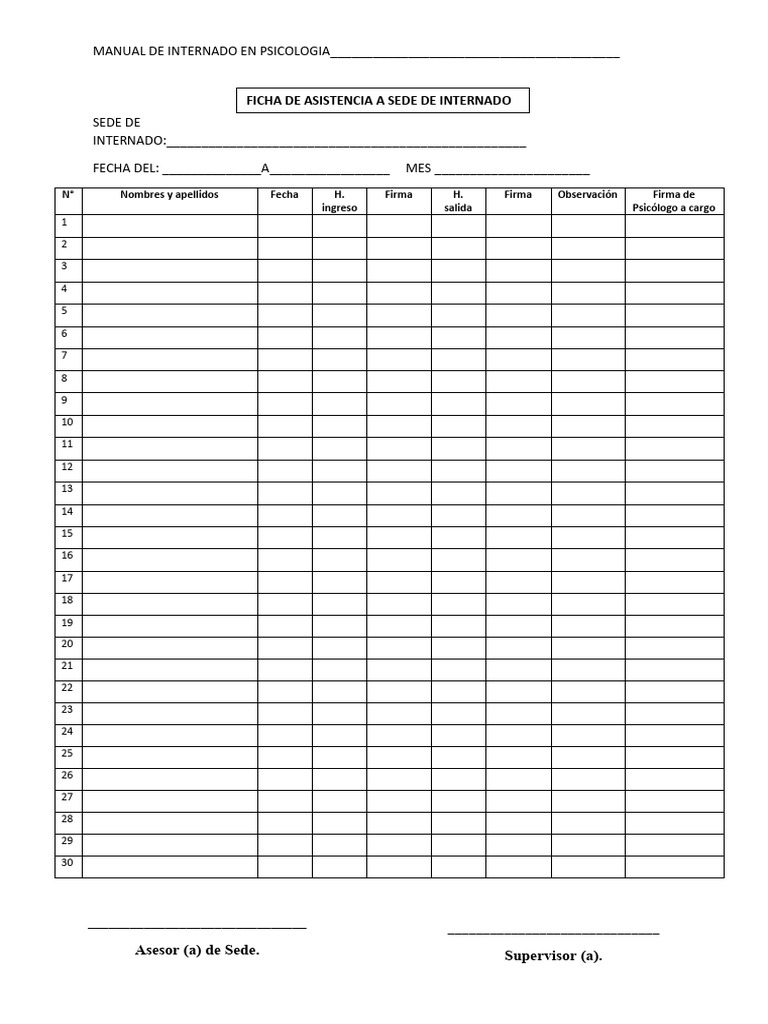 Formato 17 Parte 2 Asistencia de Internado | PDF