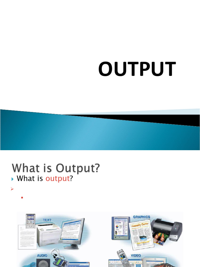 5 Output | PDF | Printer (Computing) | Computer Monitor