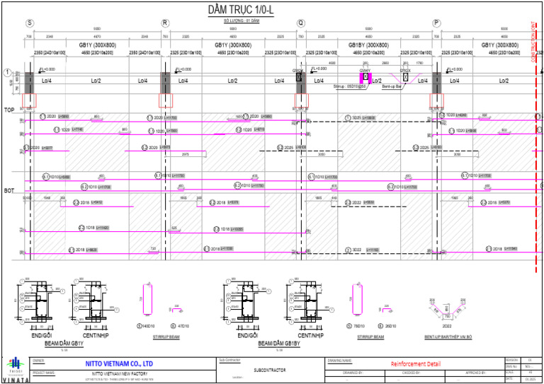 NDL Shop Drawing Beam 1.s-O (Op2) | PDF
