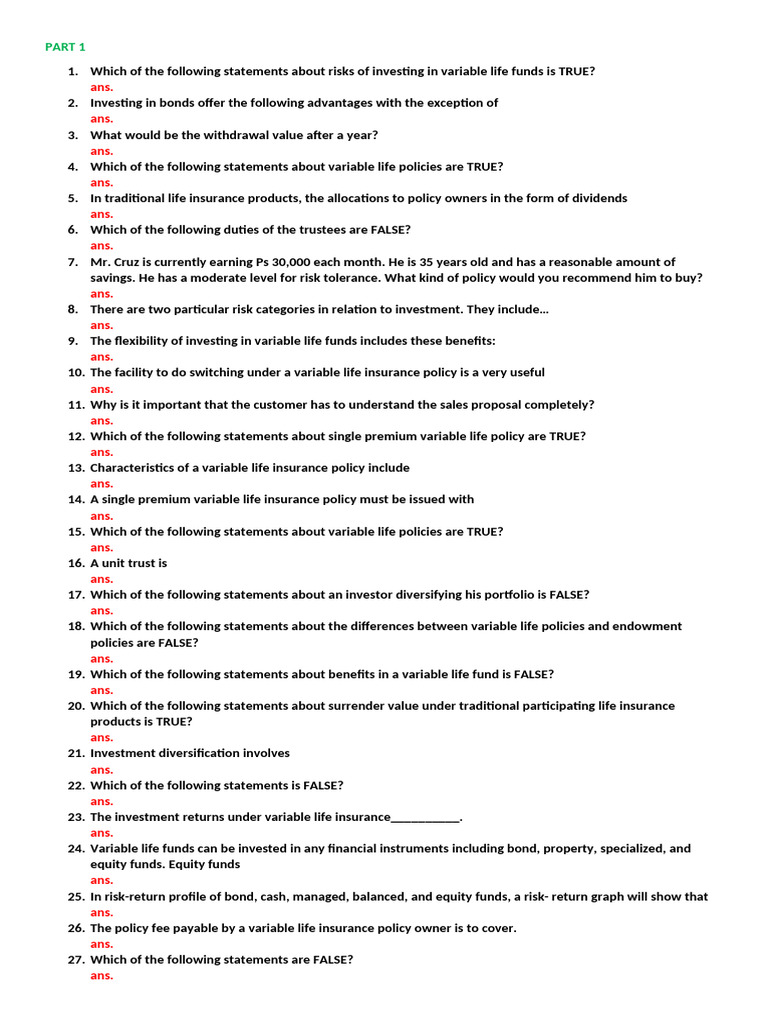 Insurance Commission Exam | PDF | Life Insurance | Insurance