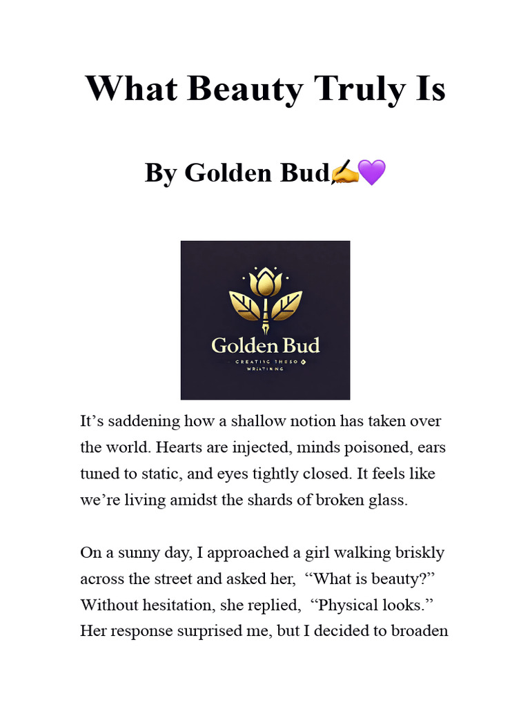 Redefining True Beauty Beyond Looks | PDF