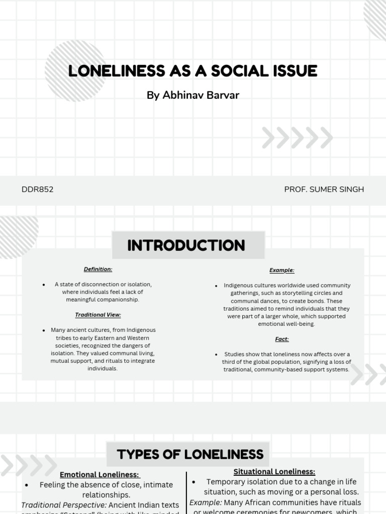 Gray White Simple Modern Thesis Defense Presentation | PDF | Loneliness ...