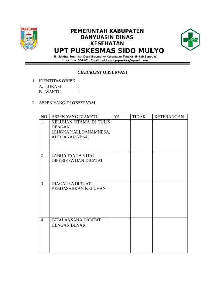Lembar Observasi Soap | PDF