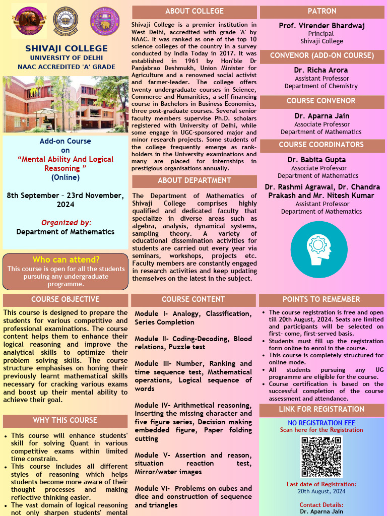 Brochure - Add-On Course - MAandLR | PDF | Reason | Mathematics