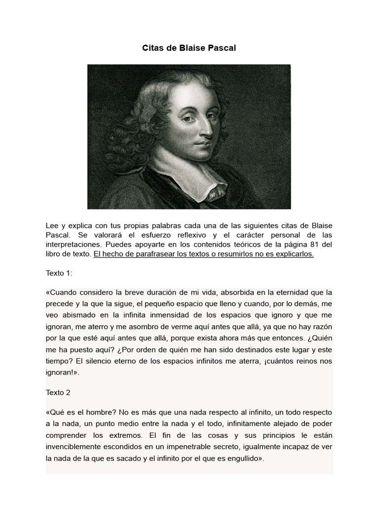 Reflexiones sobre Pascal | PDF | Razón