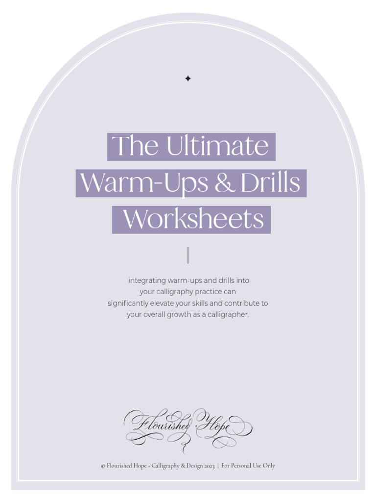 Copperplate Calligraphy Warm-Ups | PDF | Calligraphy | Writing