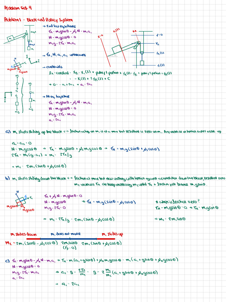 PSet 4 - Drag Forces, Constraints, and Continuous Systems | PDF | Mechanics | Force