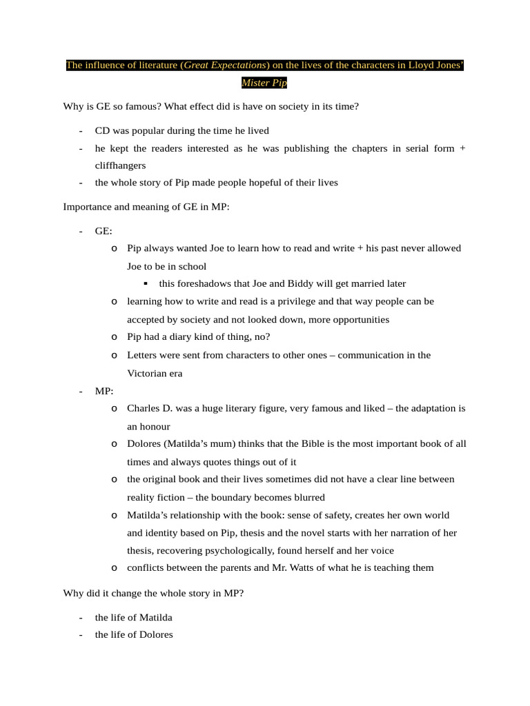 -7.-Influence-of-lit.-Mister-Pip-Great-Exp. | PDF