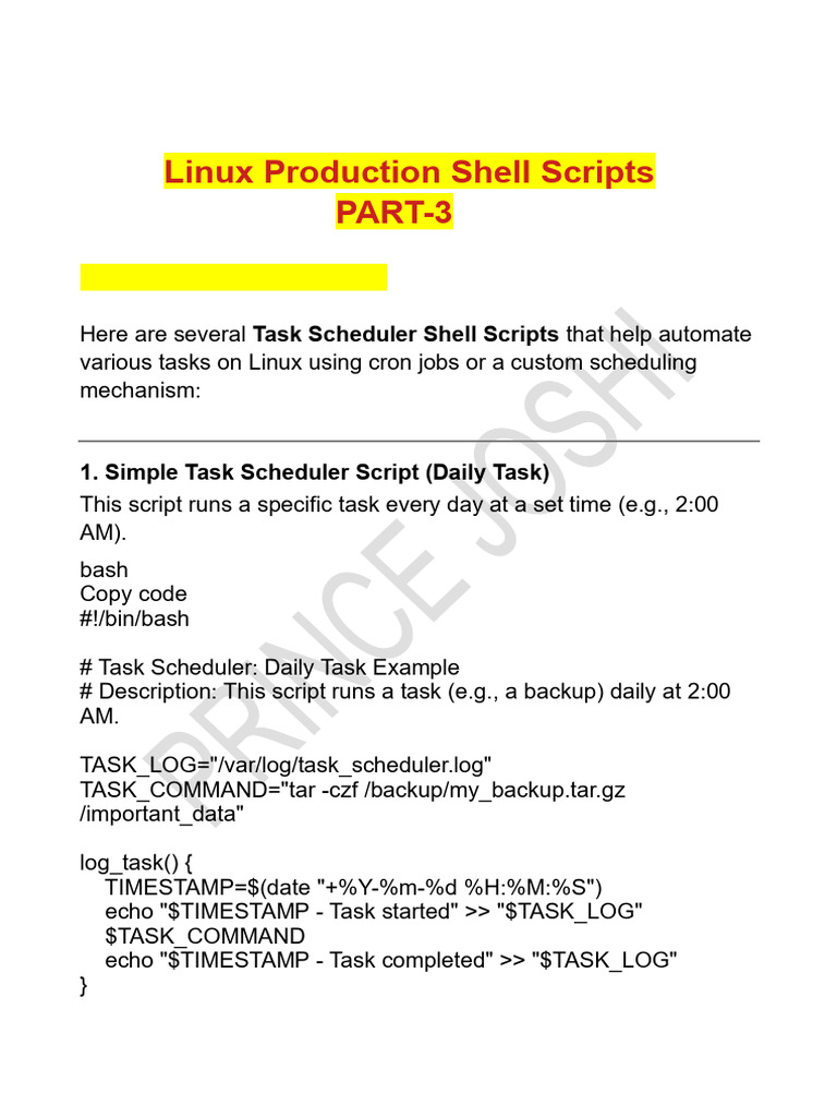 Shell Scripting Part 3 | PDF | Computing | Computer Architecture Shell Scripting Part 3 | PDF | Computing | Computer Architecture