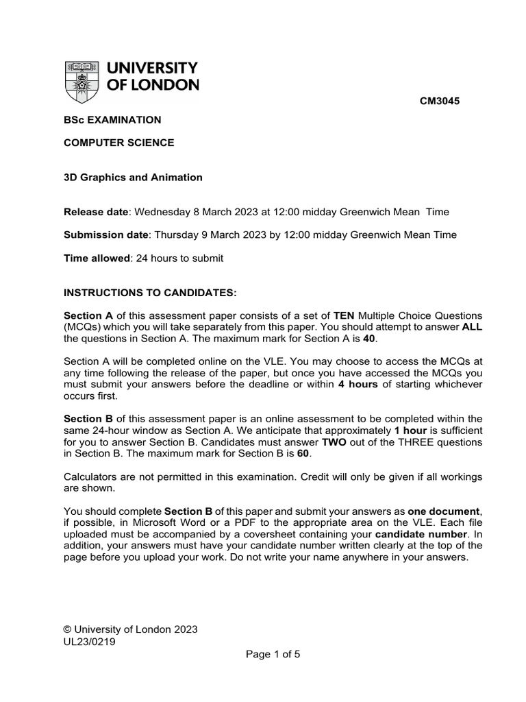 2023 CM3045 FINAL | PDF | Shader | Texture Mapping
