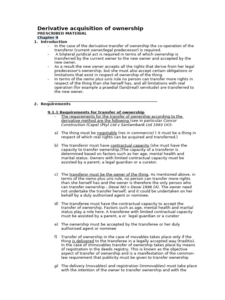 Topic 5 Prop Law | PDF | Deed | Credit