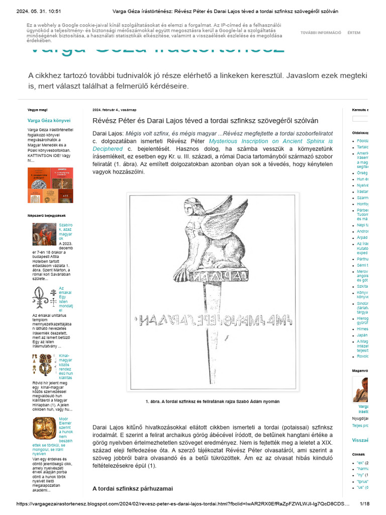 2024 Varga Géza írástörténész_ Révész Péter és Darai Lajos téved a ...