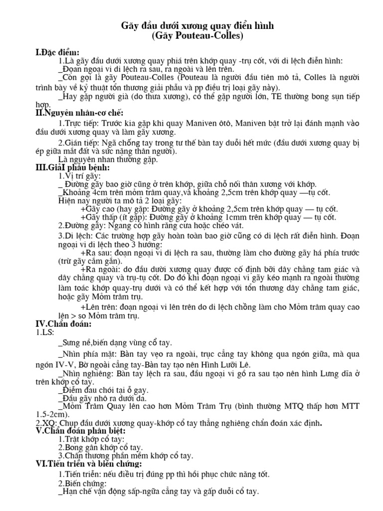 Gãy Pouteau-Colles | PDF