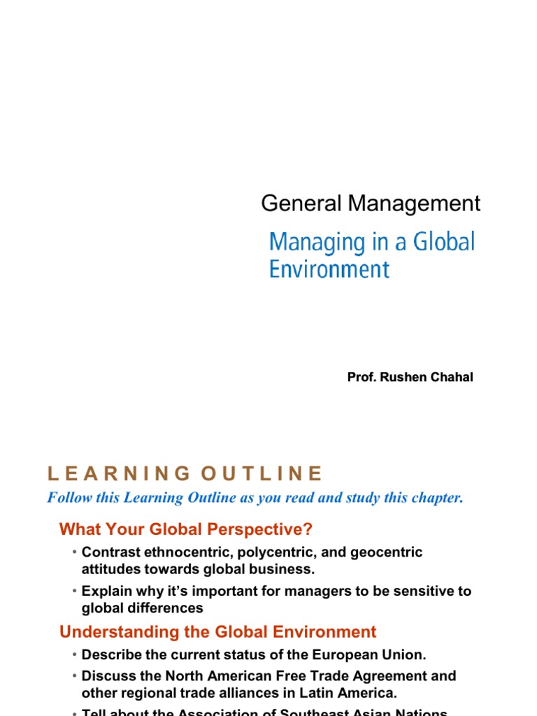 Managing in a Global Environment | PDF | The United States ...