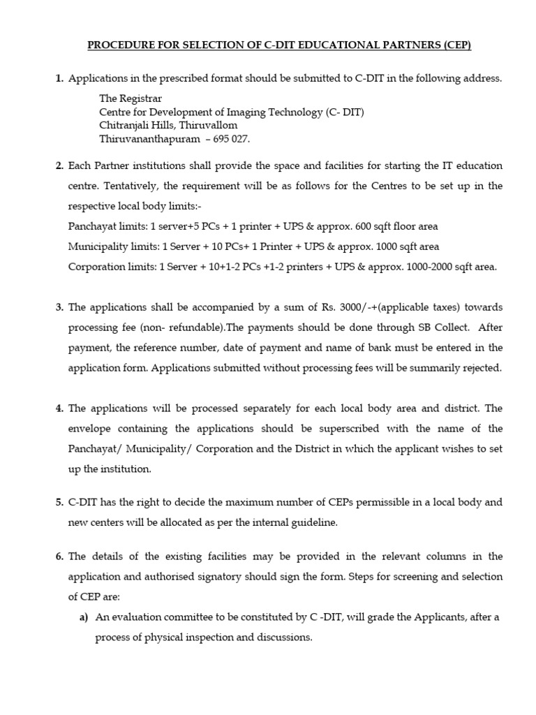 Guidelines-for-new-CEPs | PDF | Taxes