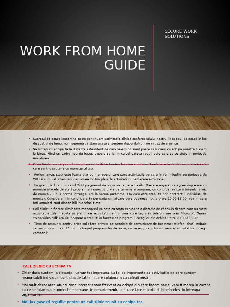 Work From Home | PDF