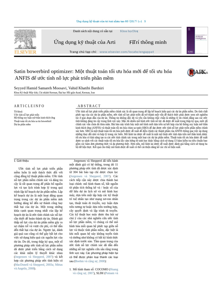 Satin Bowerbird Optimizer | PDF