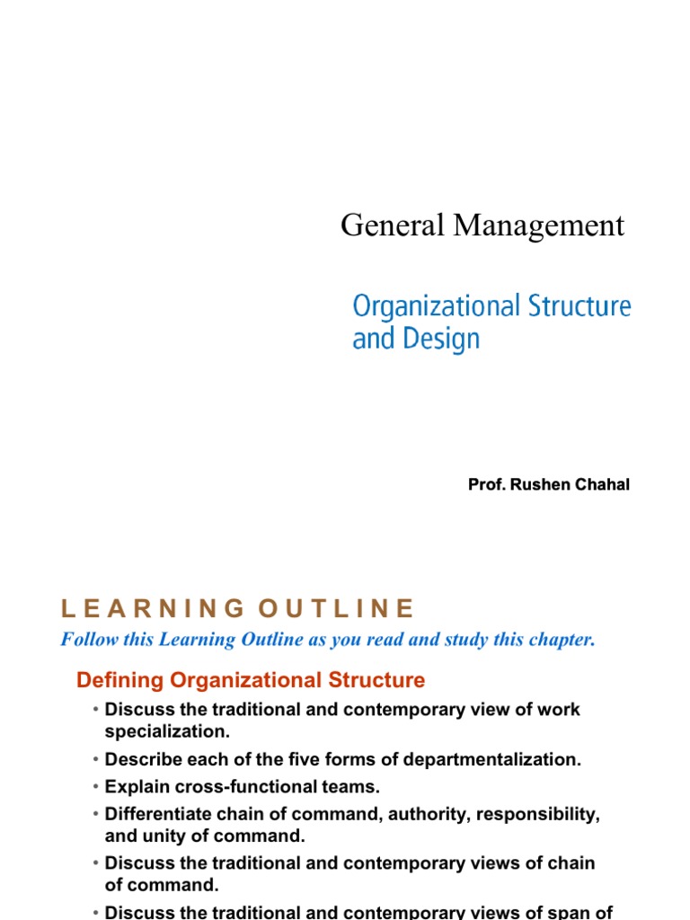 General Management - Organizational Structure and Design | PDF ...