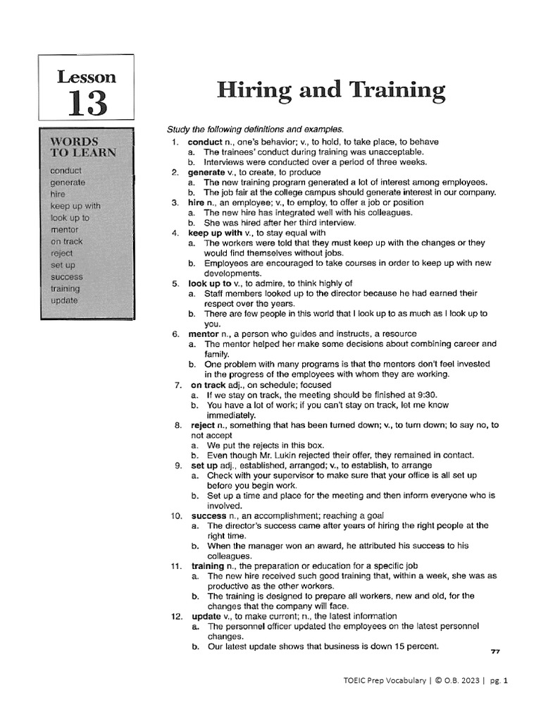 L13_Vocabulary and practice | PDF