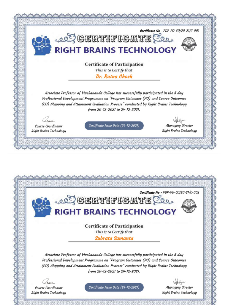 Program Outcomes (PO) and Course Outcomes (CO) Mapping and Attainment ...