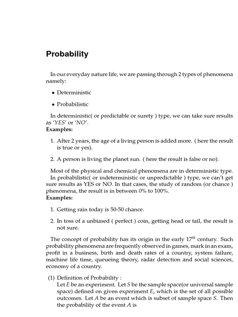MA3355 Random Processes and Linear Algebra | PDF | Probability Theory | Probability