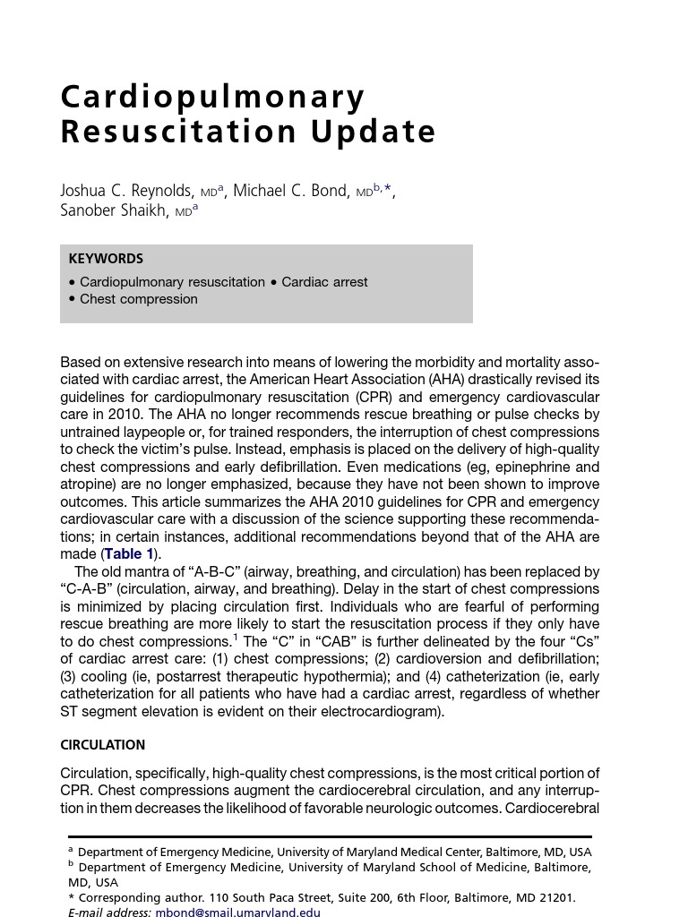 CAB-CPR Update | PDF | Cardiopulmonary Resuscitation | Cardiac Arrest