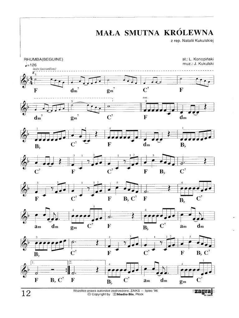 Nuty - Mała Smutna Królewna | PDF