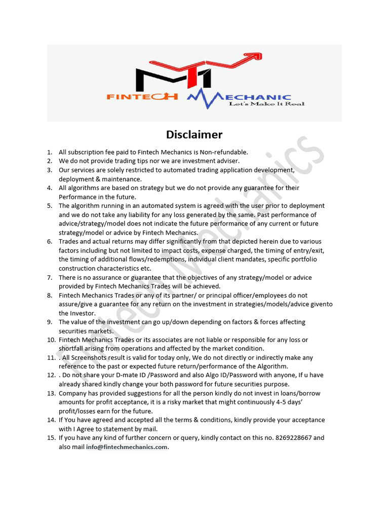 Disclaimer | PDF | Investing | Password