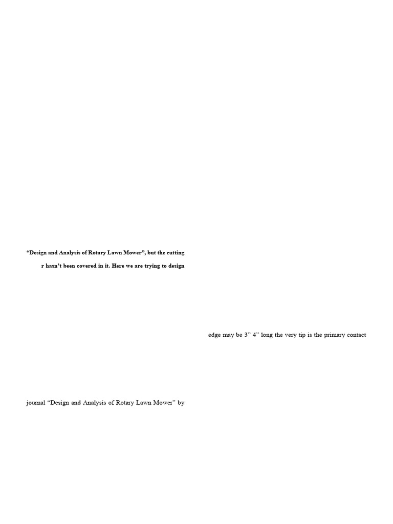 Cutting Blade Design for Lawn Mowers | PDF | Mower | Lawn Mower
