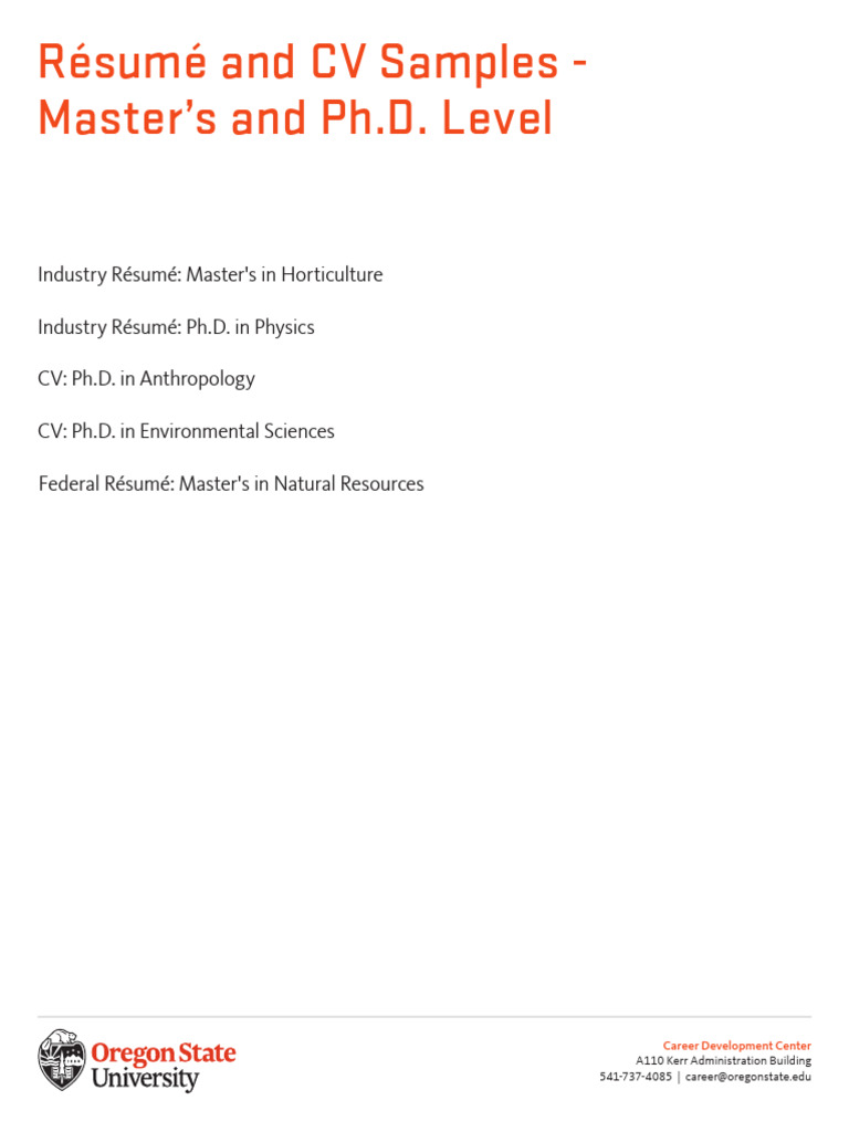 resume_and_cv_samples | PDF | Ethnography | Horticulture
