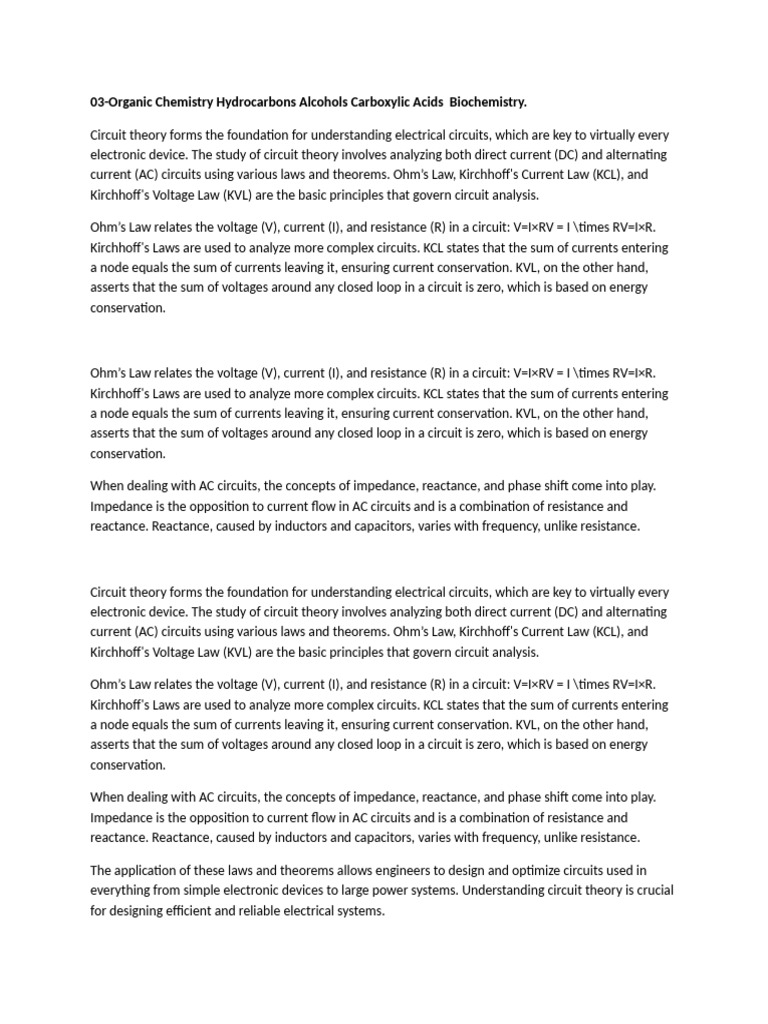 03-Organic Chemistry Hydrocarbons Alcohols Carboxylic Acids ...