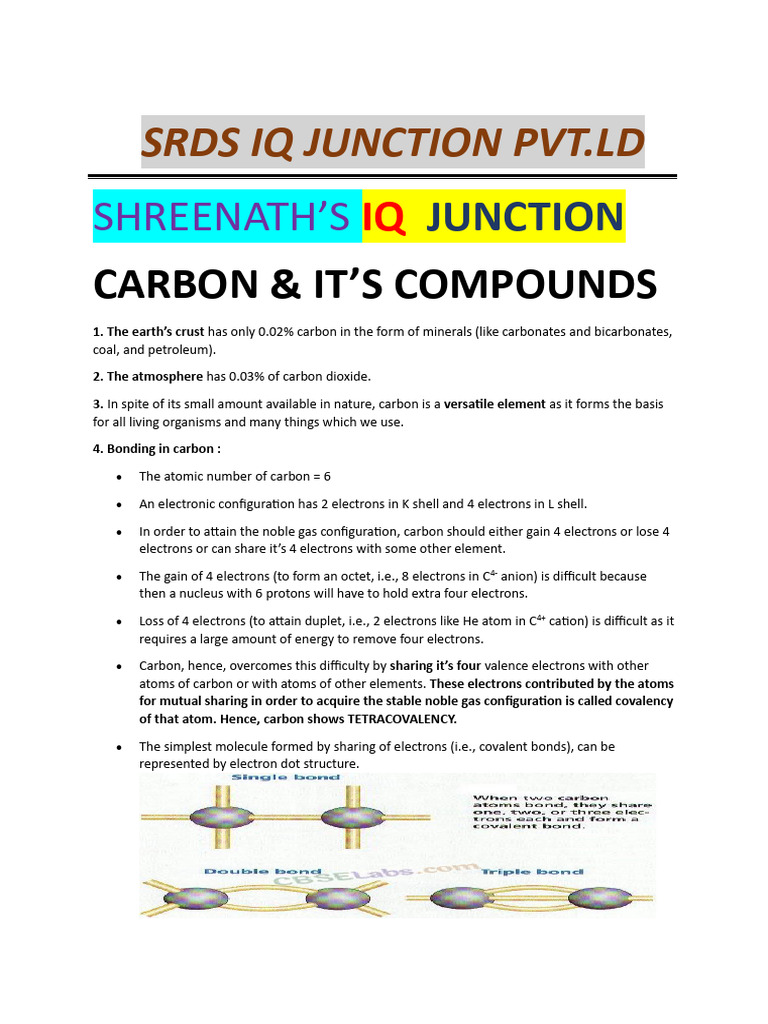 Chemistry of Carbon Compounds | PDF | Carbon | Functional Group
