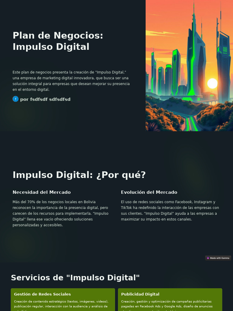 Plan de Negocios Impulso Digital | PDF | Publicidad digital | Marketing