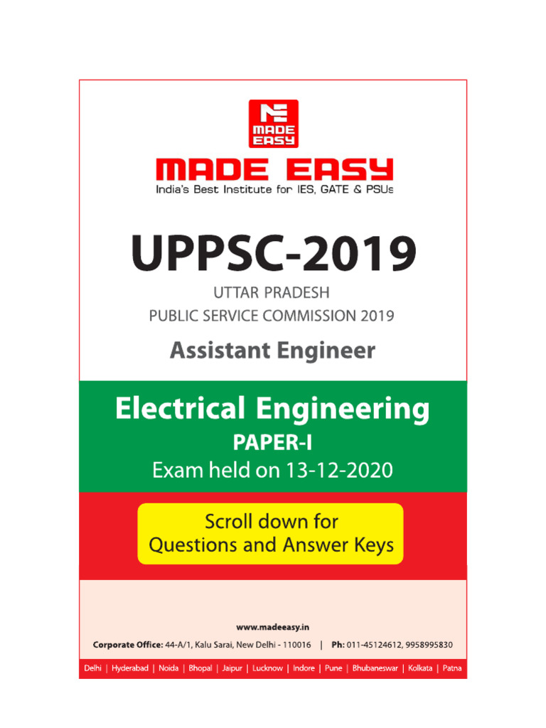 755purl EE-UPPSC-AE-2019 Paper I | PDF