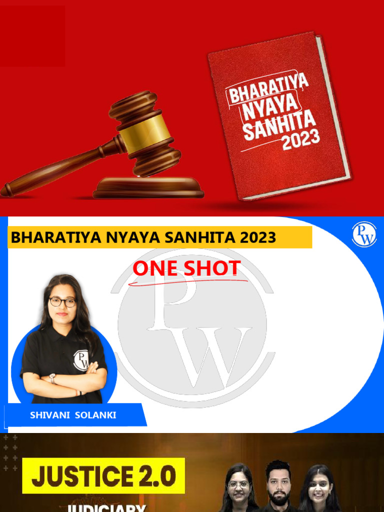 BNS One Shot Shivani Mam YT PDF | PDF | Mens Rea | Fine (Penalty)