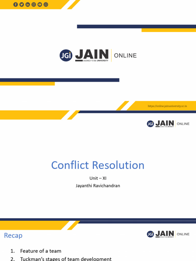 MEE Unit 11-Conflict Resolution | PDF | Conflict Resolution | Communication