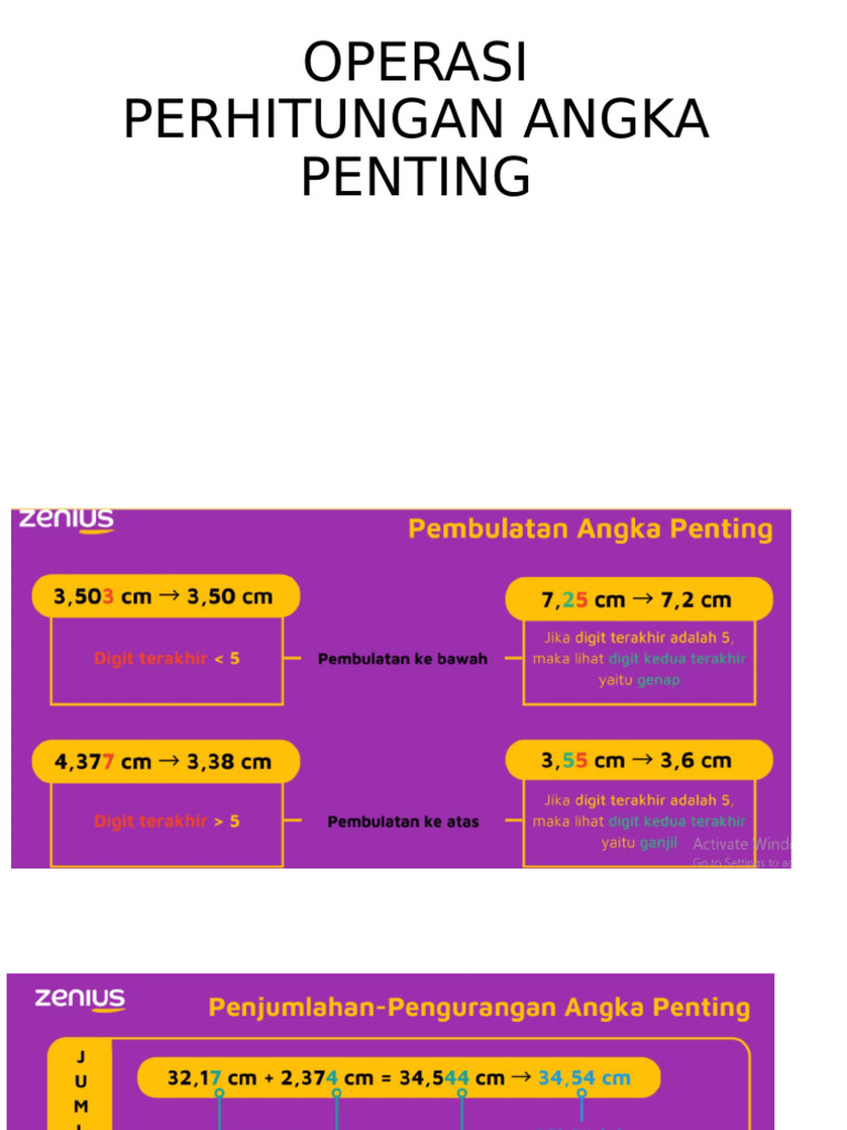 OPERASI PERHITUNGAN ANGKA PENTING | PDF