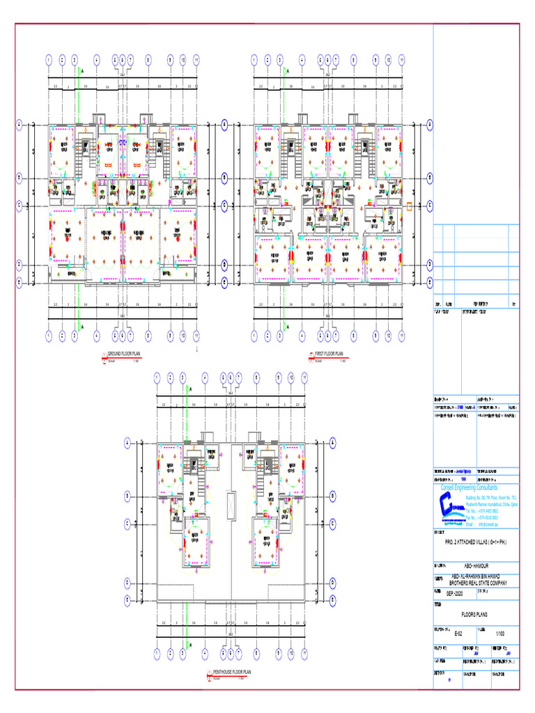 Floor Plans for Attached Villas in Doha | PDF
