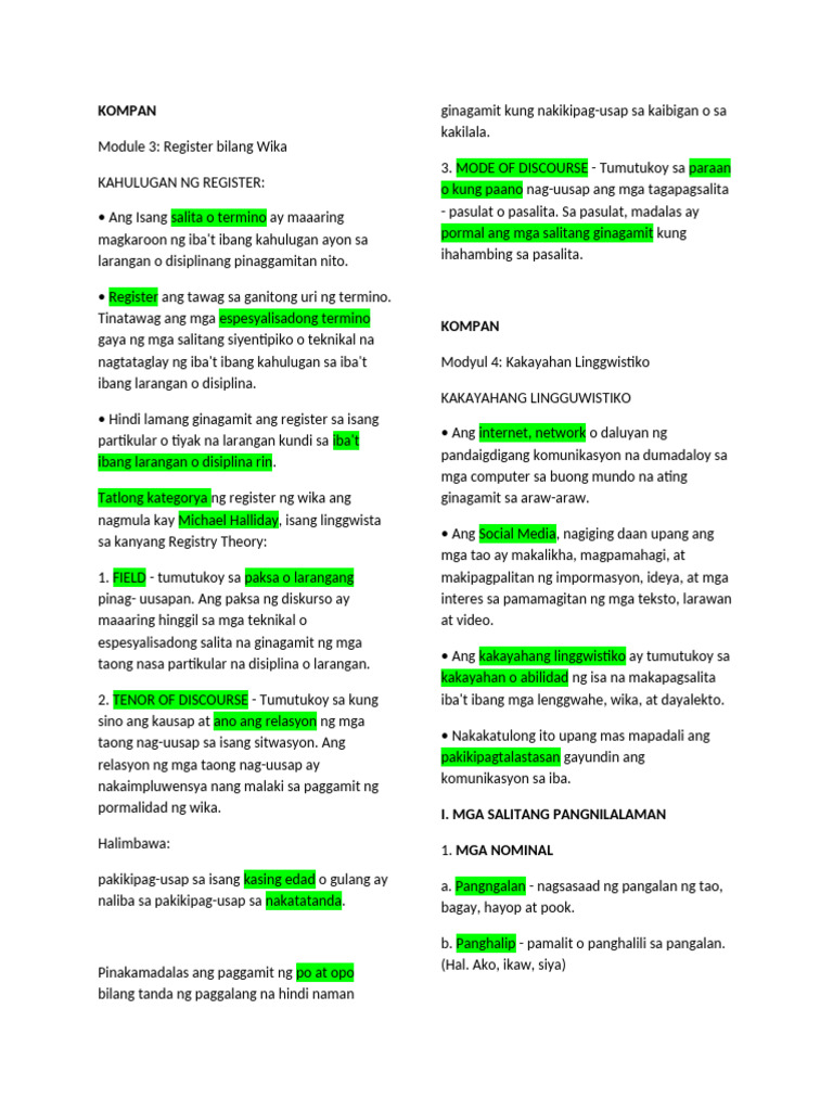 KOMPAN Module 3 4 Reviewer | PDF