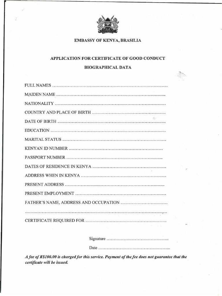 Website Good Conduct-Form | PDF