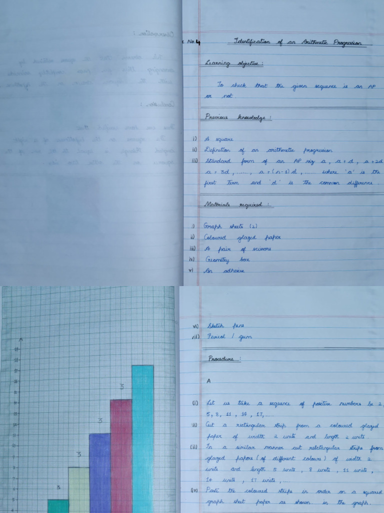 Math - Record - Ex-4 - Arithmetic Progression | PDF