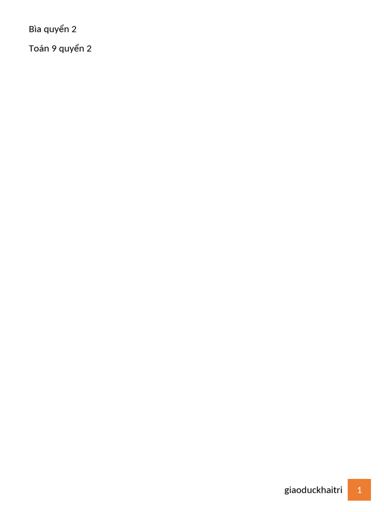 Quyền Hk2 Toán 9 | PDF