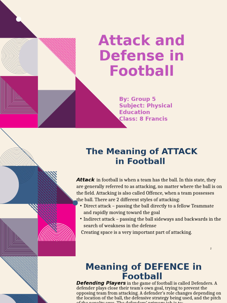 Attack and Defense in Football | PDF | Defender (Association Football ...