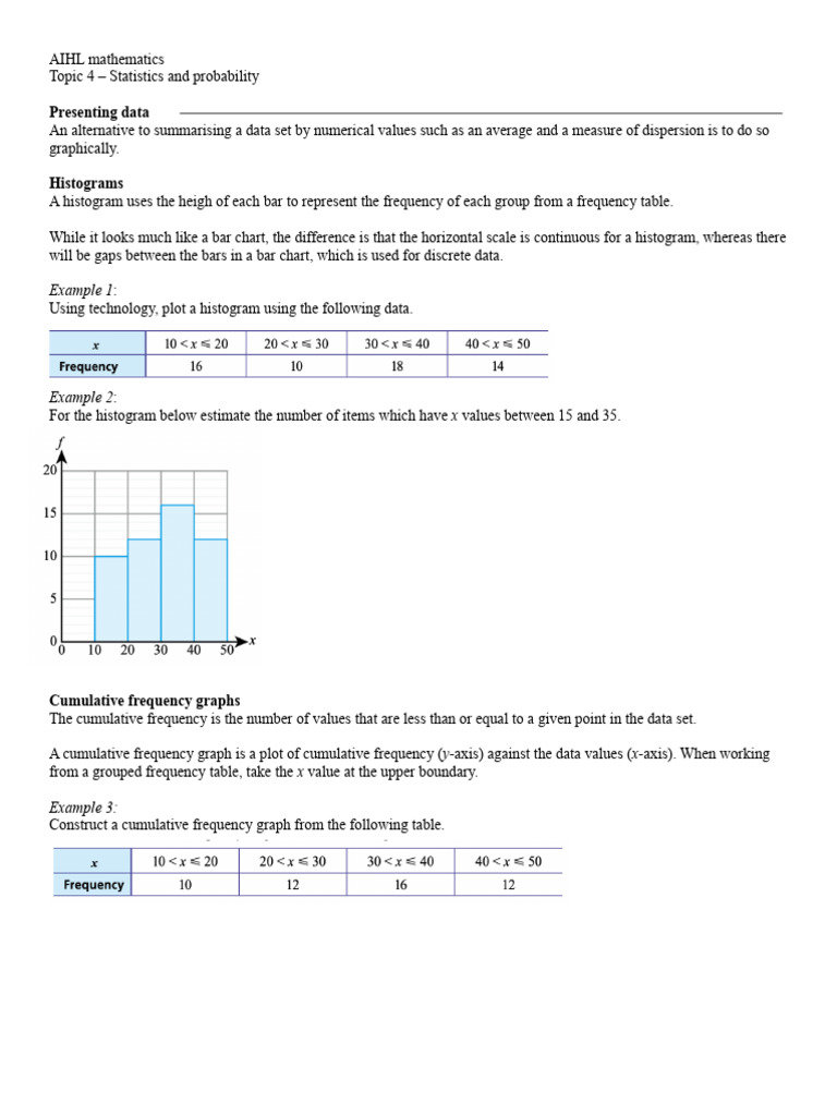 3. Presenting data | PDF | Quartile | Histogram