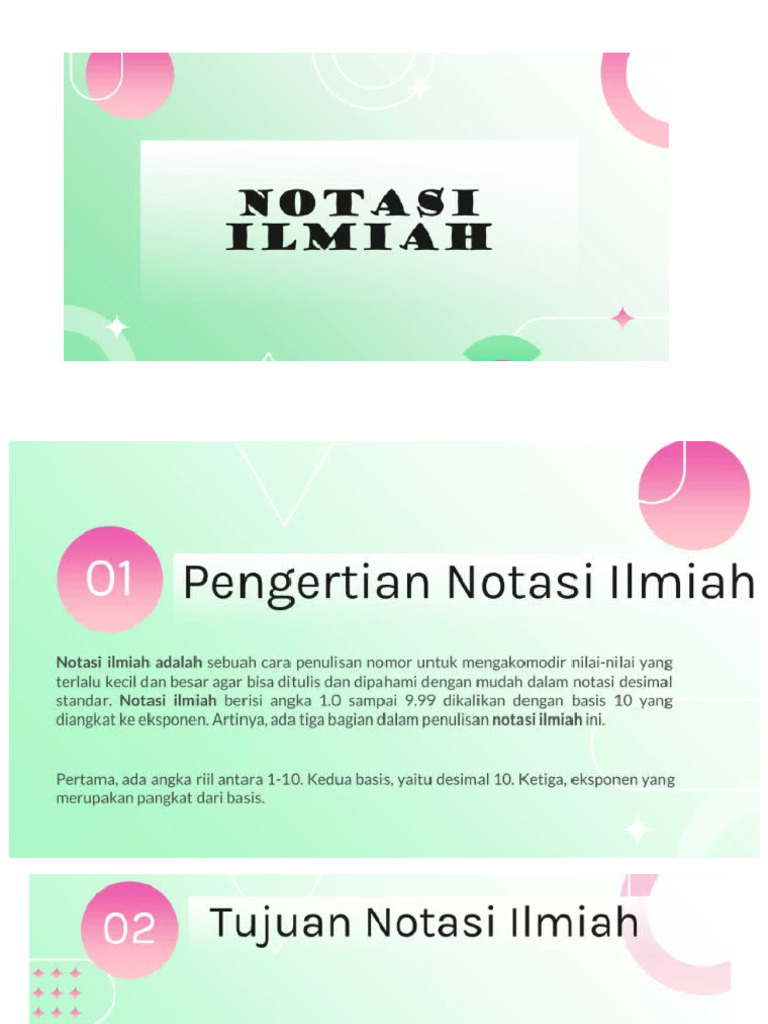 Notasi Ilmiah | PDF