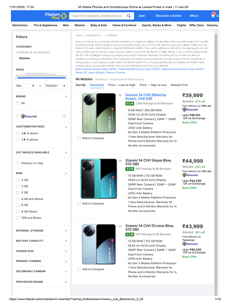 Mi Mobile Phones Online Deals | PDF | Tablet Computer | Smart Devices