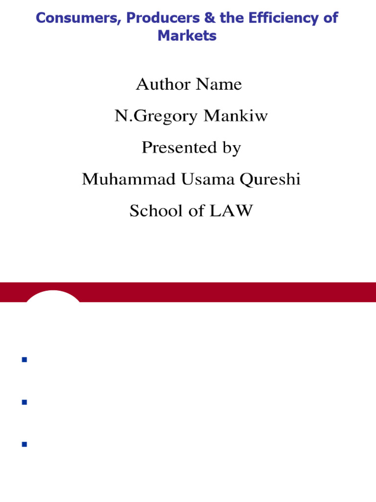 Market Efficiency: Consumer & Producer Surplus | PDF | Economic Surplus ...
