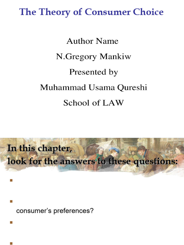 The Theory of Consumer Choice | PDF | Labour Economics | Utility