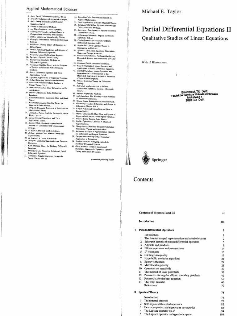 Taylor Me Partial Differential Equations 2 Springer 1996 Pdf 5114